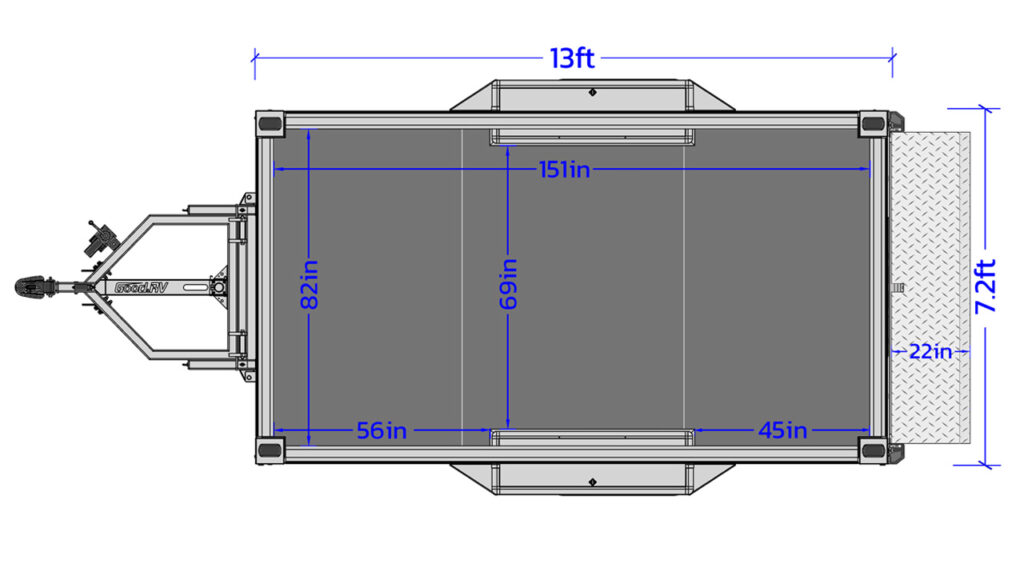 GT13HDX | 13-Foot High Cube Trailer | Hydraulic Drop Deck